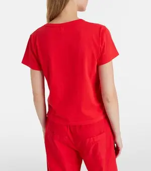 LESET Margo Cotton Jersey T-shirt In Cerise - Red