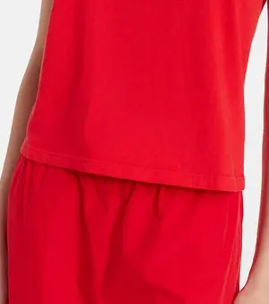 LESET Margo Cotton Jersey T-shirt In Cerise - Red
