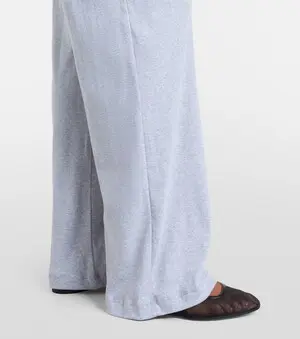 LESET Nando Cotton Jersey Wide Leg Sweatpants - Grey