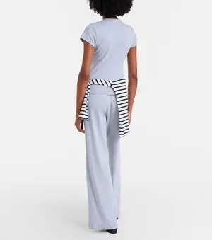 LESET Nando Cotton Jersey Wide Leg Sweatpants - Grey