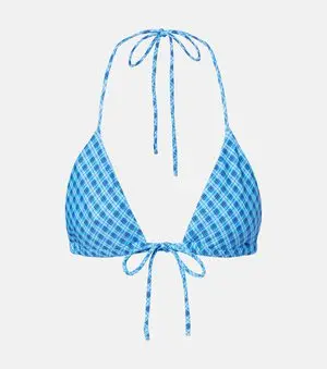 MONTCE Emma Plaid Bikini Top - Blue