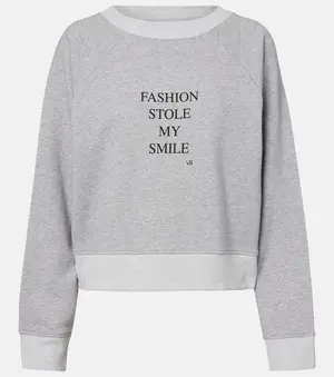 Victoria Beckham Printed Cotton-blend Jersey Sweatshirt