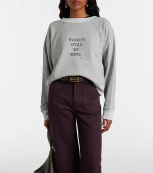 Victoria Beckham Printed Cotton-blend Jersey Sweatshirt