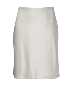 LESET Barb Satin Miniskirt - Grey