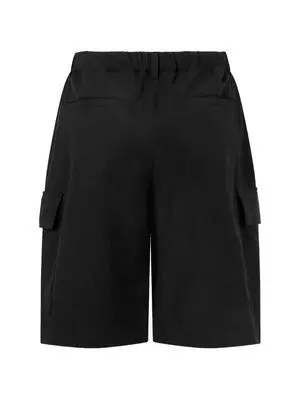 STUDIO TOMBOY Pleated Bermuda Shorts - Black