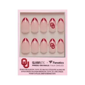 GLAMNETIC X FANATICS NAIL Oklahoma Sooners Press-on Nails - One-color