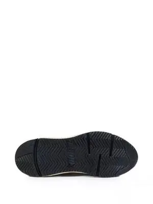 GOLDEN GOOSE Running Sole In Cream Nylon And Leather With Green Leather Star Sneakers - Neutrals