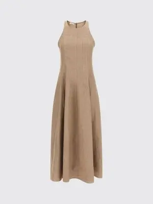 Brunello Cucinelli Linen Blend Midi Dress