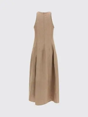 Brunello Cucinelli Linen Blend Midi Dress