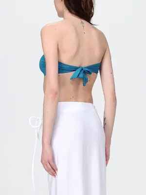 Max Mara Polyester Bandeau Bikini Top - Blue
