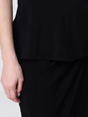 Max Mara Oblare V-neck Sleeveless Stretch Viscose Top - Black