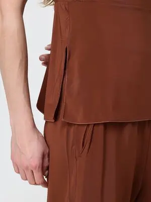 Max Mara Oblare V-neck Sleeveless Stretch Viscose Top - Brown