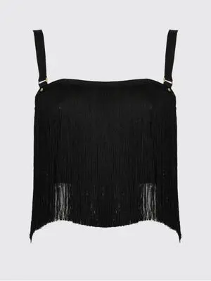 Elisabetta Franchi Fringed Tulle Crop Top