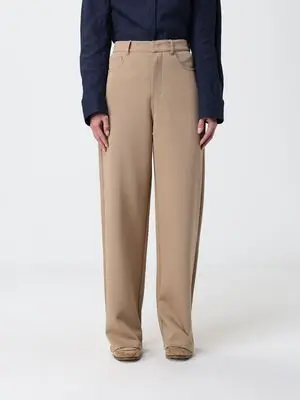 Max Mara Cotton Blend Palazzo Trousers - Brown
