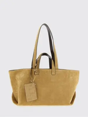 A.p.c. Suede Leather Tote Bag With Laminated Logo - Brown