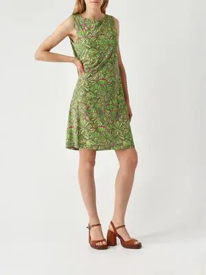 Malìparmi Printed Viscose Sleeveless Mini Dress