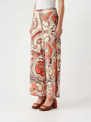 Malìparmi Printed Jersey Wide Leg Trousers