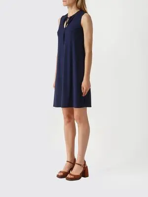 Malìparmi Sleeveless Aline Mini Dress - Blue