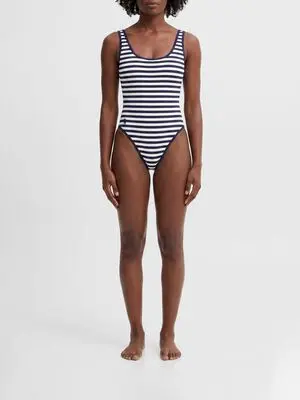 Polo Ralph Lauren Striped One Piece Swimsuit - Blue