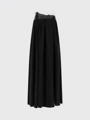 MAISON MARGIELA Cupro Midi Skirt With Lace Details