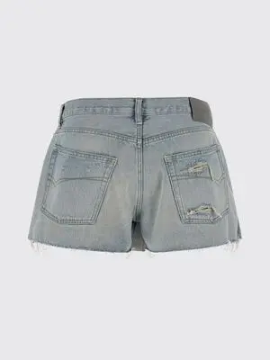 Balenciaga Cotton Denim Distressed Shorts