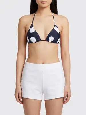 Jacquemus Triangle Bikini Top In Technical Fabric - Blue