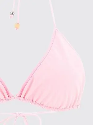 Jacquemus Triangle Bikini Top In Technical Fabric - Pink