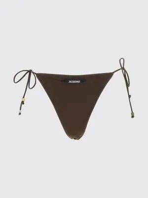 Jacquemus Mid-rise Bikini Bottoms With Adjustable Side Ties - Brown