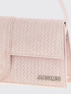 Jacquemus Le Bambino Long Woven Suede Bag - Pink