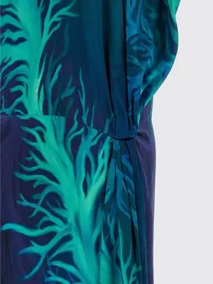 F.R.S FOR RESTLESS SLEEPERS Printed Silk Blend Midi Dress