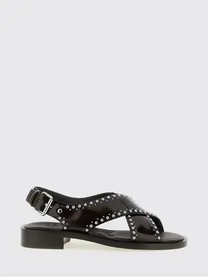 Church's Brushed Leather Studded Slingback Sandals - Brown