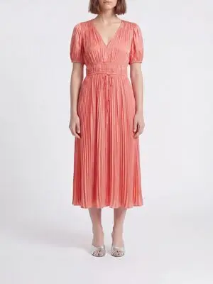 Ulla Johnson Pleated Midi Dress - Yellow