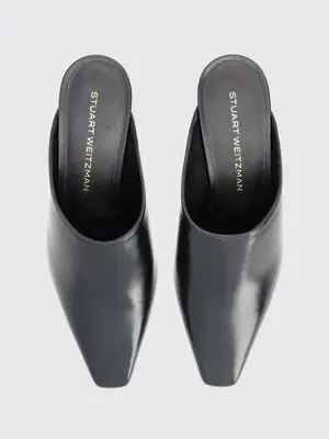 STUART WEITZMAN Smooth Lambskin Leather Mules - Black