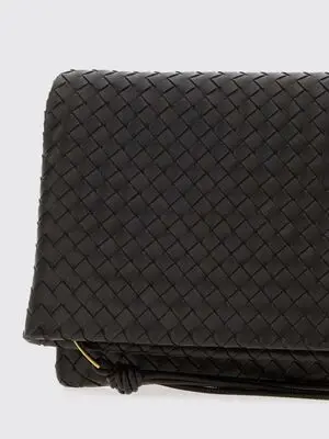 Bottega Veneta Giornale Woven Leather Clutch - Coffee