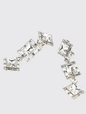 Alessandra Rich Embellished Crystal Drop Earrings