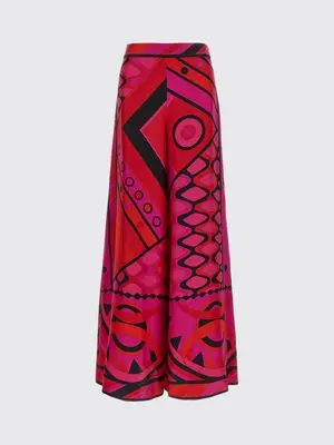 Emilio Pucci Printed Silk Palazzo Pants - Fuchsia