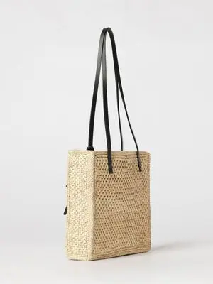 Manebí Raffia Tote Bag With Leather Straps