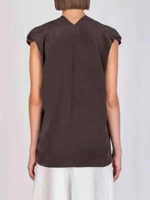 ALYSI Draped V-neck Top