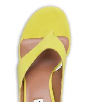 Alaïa Suede Cube Wedge Sandals - Yellow