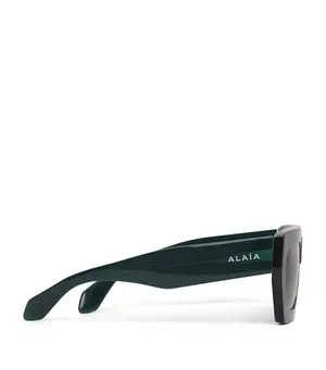 Alaïa Acetate Melted Rectangular Sunglasses