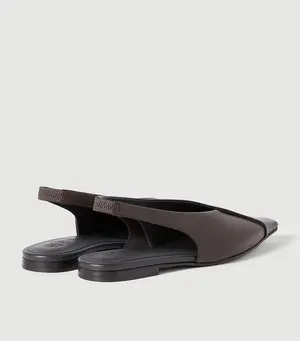 Brunello Cucinelli Leather Slingback Flats