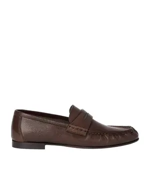 Brunello Cucinelli Leather Loafers - Brown