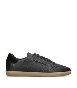 Zegna Grained Leather 232 Sneakers - Black
