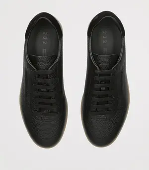 Zegna Grained Leather 232 Sneakers - Black