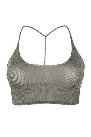 Metallic Silver Bras