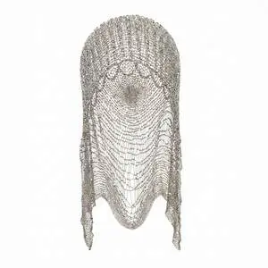 NATALIA FEDNER Rhodium Chain Hood - Silver
