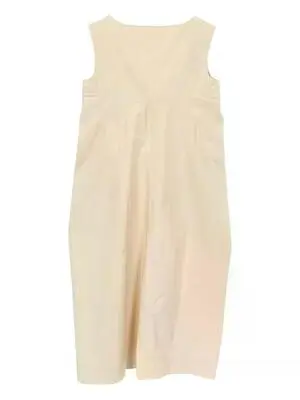 JIL SANDER Sleeveless V-neck Dress - Neutrals