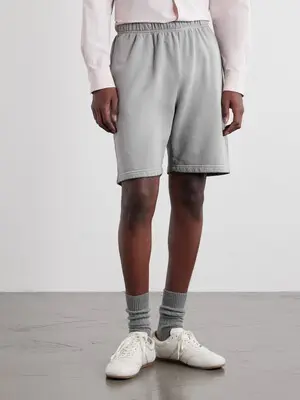 LES TIEN Rider Straight-leg Cotton-jersey Drawstring Shorts