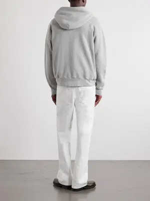 LES TIEN Heavyweight Cotton-jersey Raglan Zip-up Hoodie