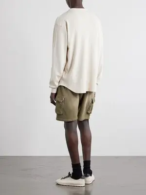 LES TIEN Thermal Baseball Cotton-jersey Hem Tee